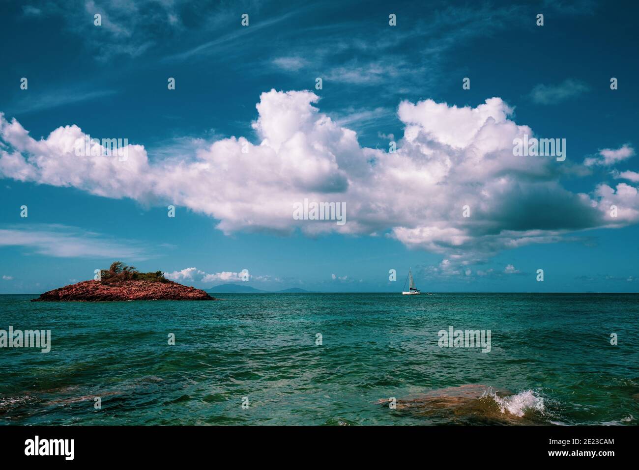 The Caribbean Sea on Antigua and Barbuda Beach Stock Photo - Alamy