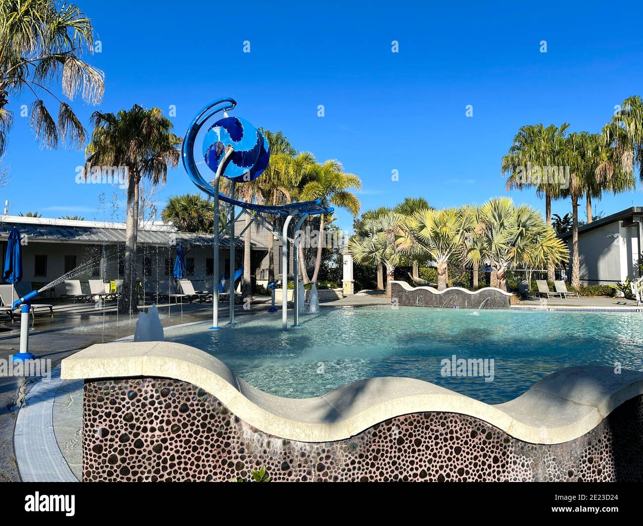 Orlando, FL USA - January 4, 2021: A neighborhood amenity complex ...