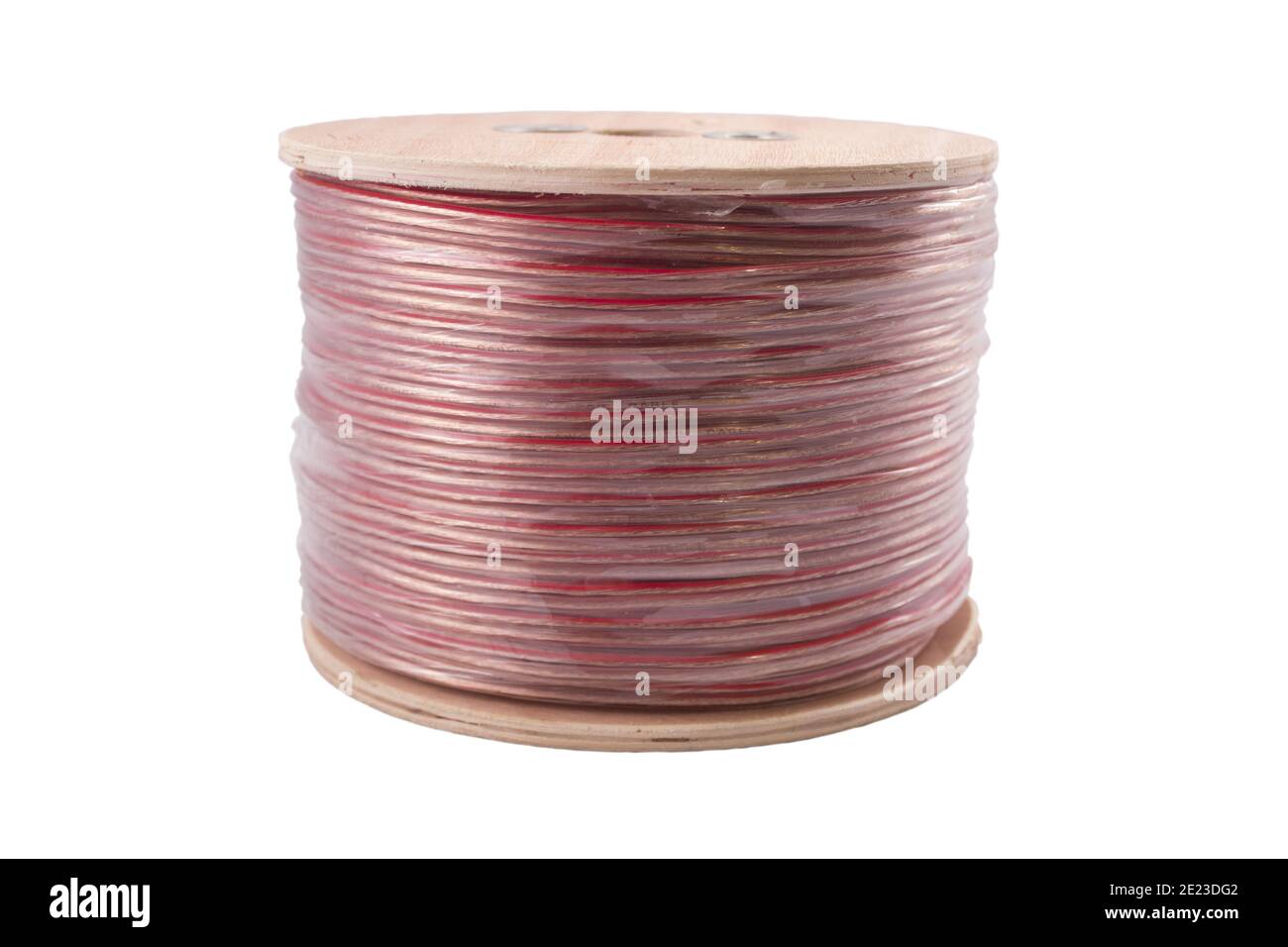 Red and black parallel cable isolated on a white background Stock Photo ...