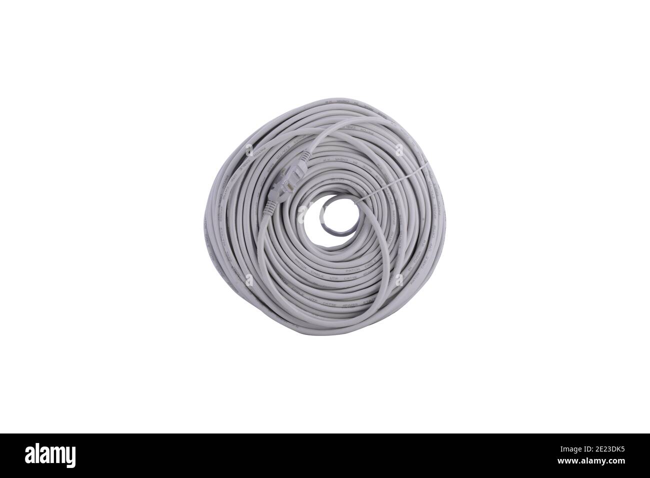 Gray UTP cable for internet connection on a white background Stock ...