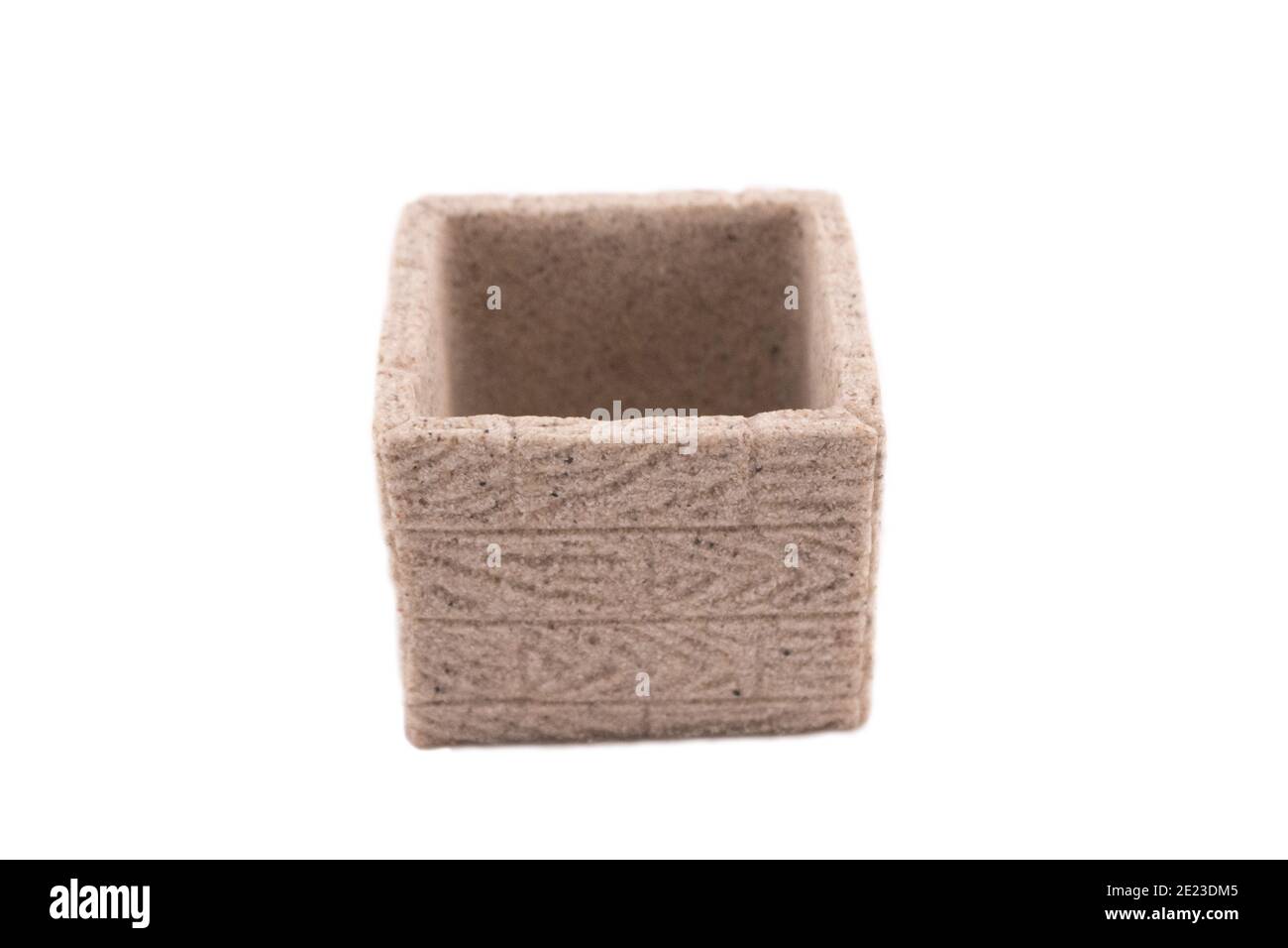 Empty ceramic planter on a white background Stock Photo - Alamy