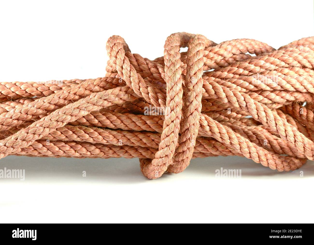 Rope on white background isolated Stock Photo - Alamy