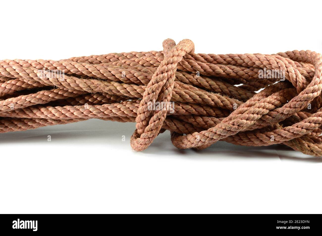 Rope on white background isolated Stock Photo - Alamy