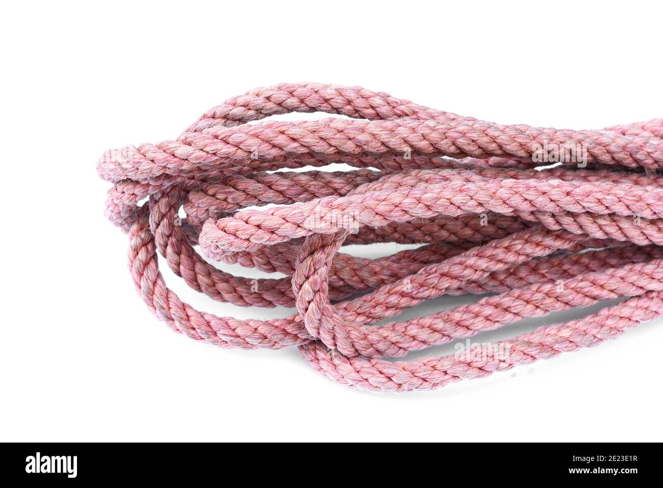 Rope on white background isolated Stock Photo - Alamy