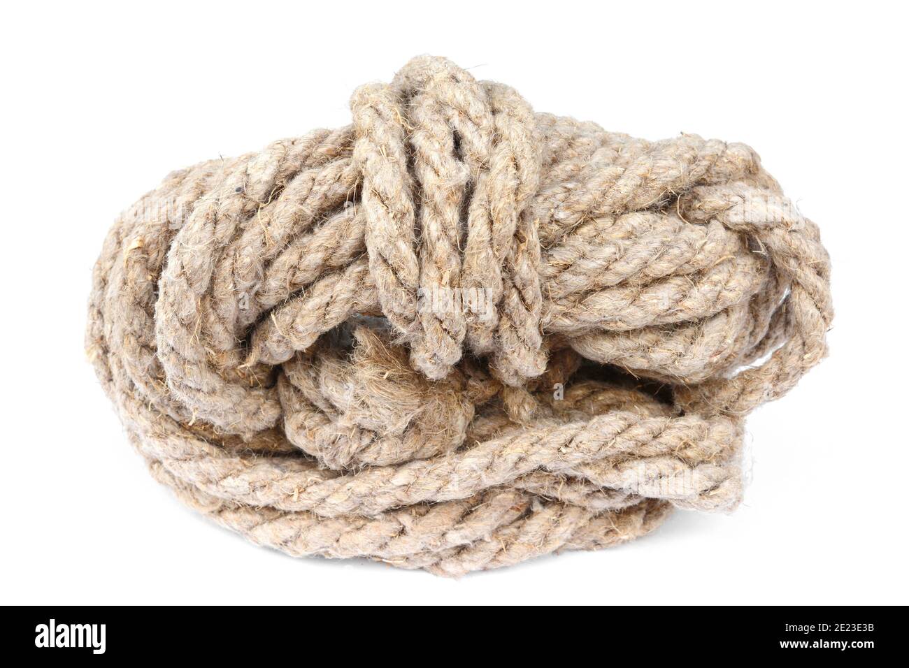 Rope on white background isolated Stock Photo - Alamy