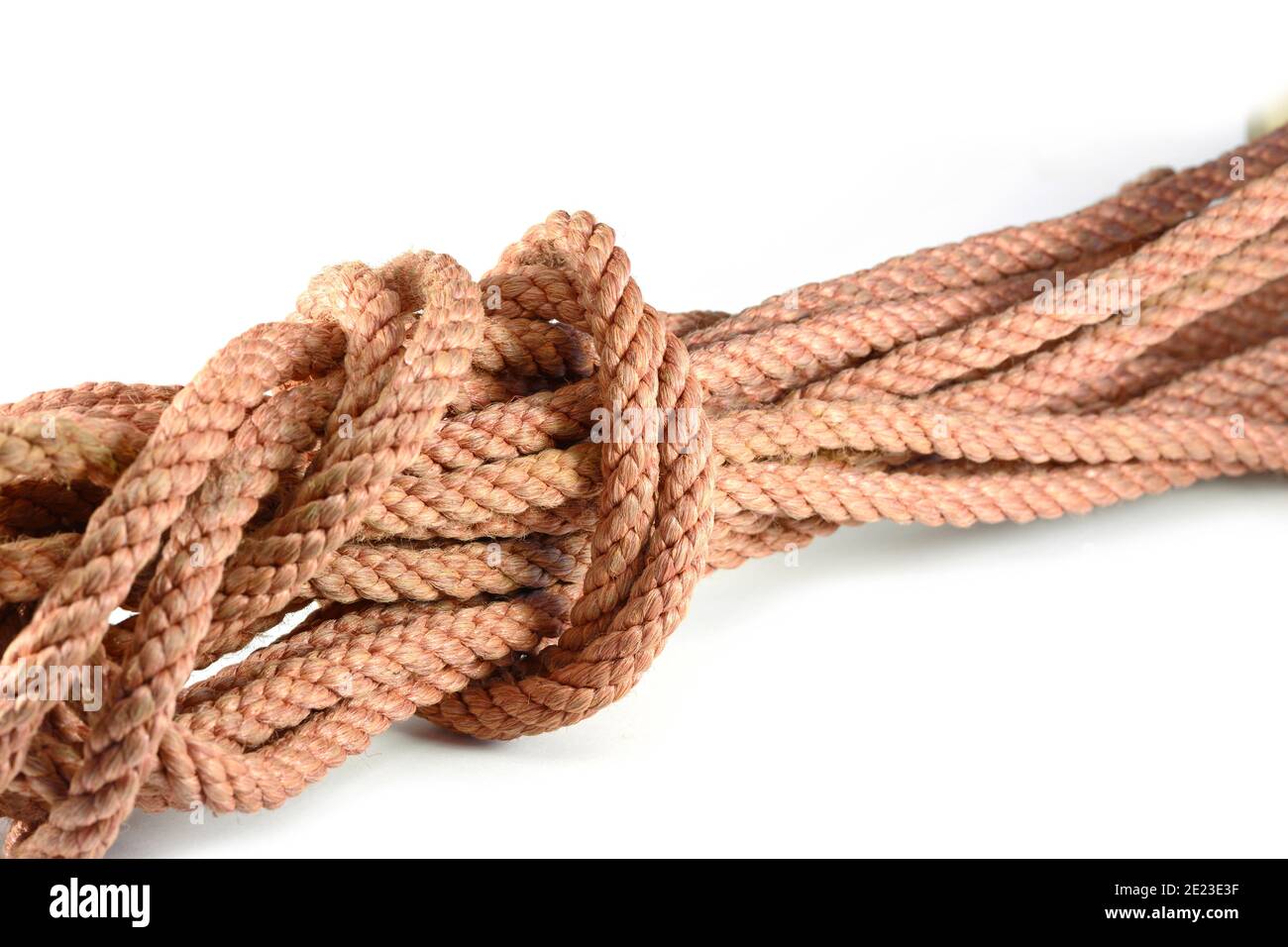 Rope on white background isolated Stock Photo - Alamy