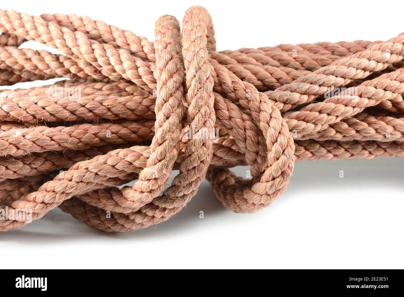 Rope on white background isolated Stock Photo - Alamy