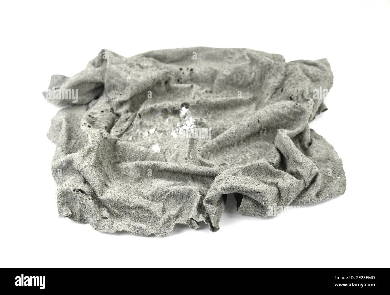 Old dirty torn rag isolated on white background. Cleaning rag Stock ...