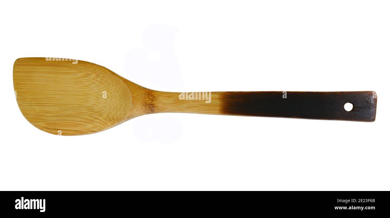 Wooden spoon isolated on white background. Mixing spoon Stock Photo - Alamy