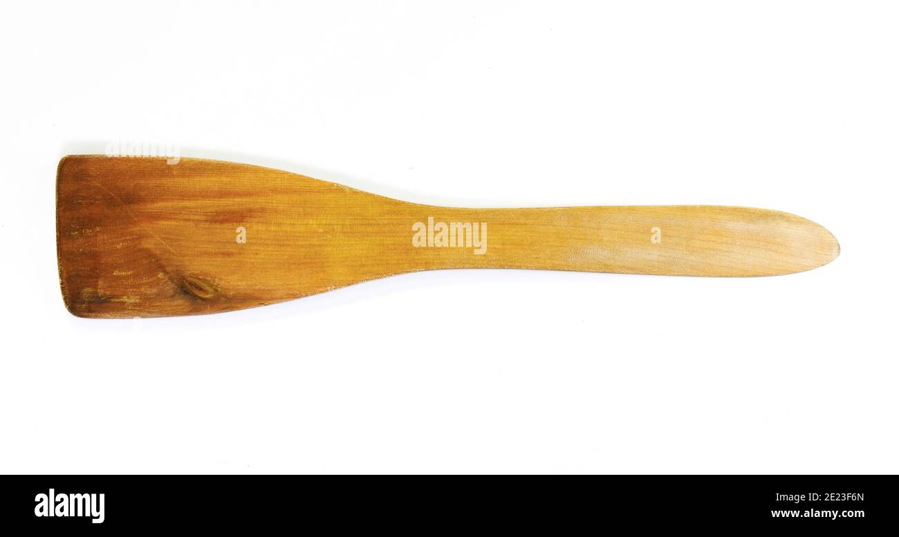 Wooden spoon isolated on white background. Mixing spoon Stock Photo - Alamy