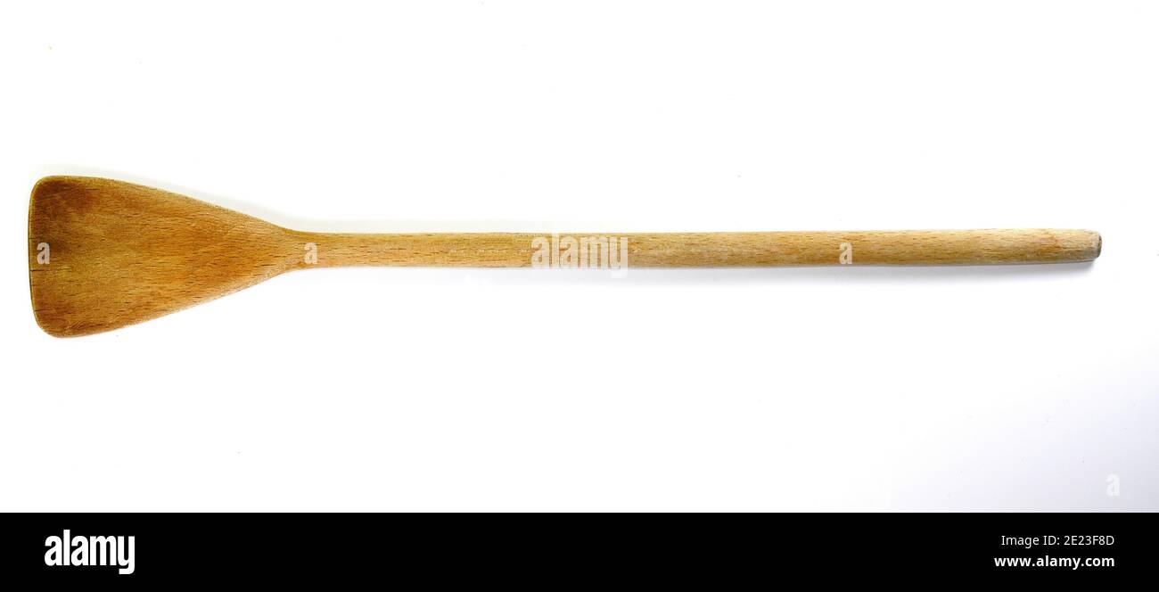 Wooden spoon isolated on white background. Mixing spoon Stock Photo - Alamy