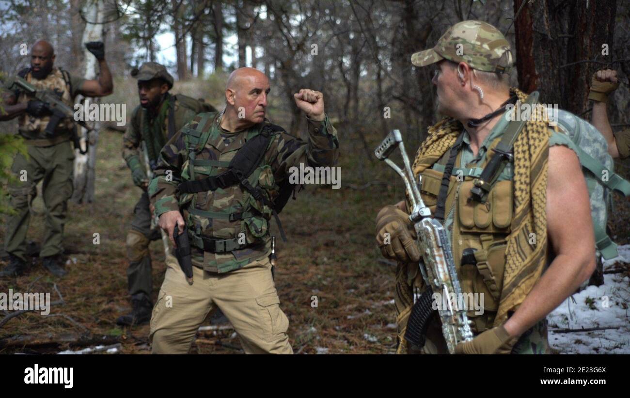 DRAGON SOLDIERS, Ruben Pla (center of frame), 2020. © Lionsgate Home ...
