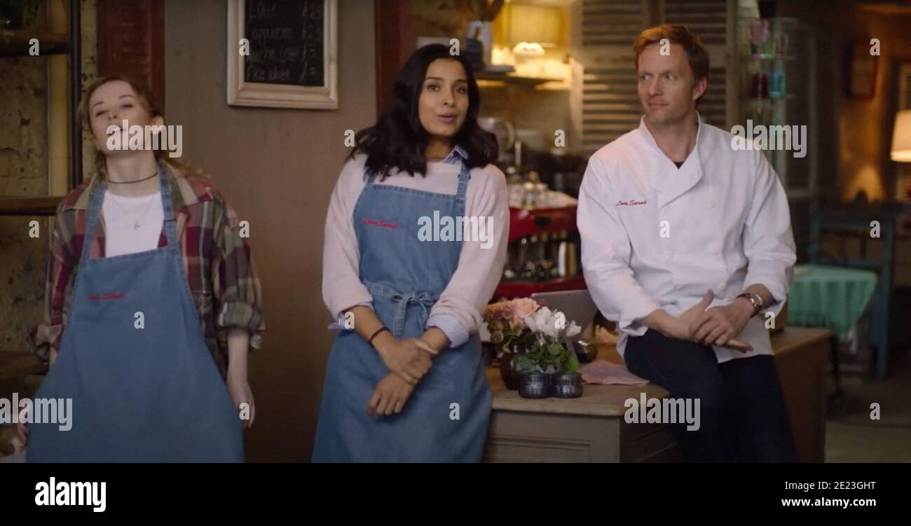 LOVE SARAH, from left: Shannon Tarbet, Shelley Conn, Rupert Penry-Jones ...