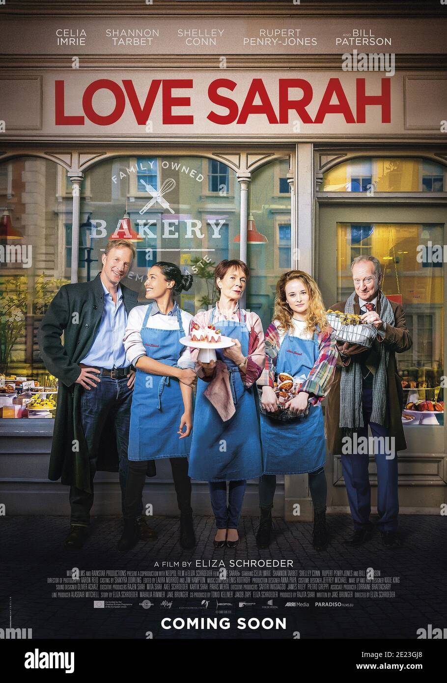LOVE SARAH, advance poster, from left: Rupert Penry-Jones, Shelley Conn, Celia Imrie, Shannon ...
