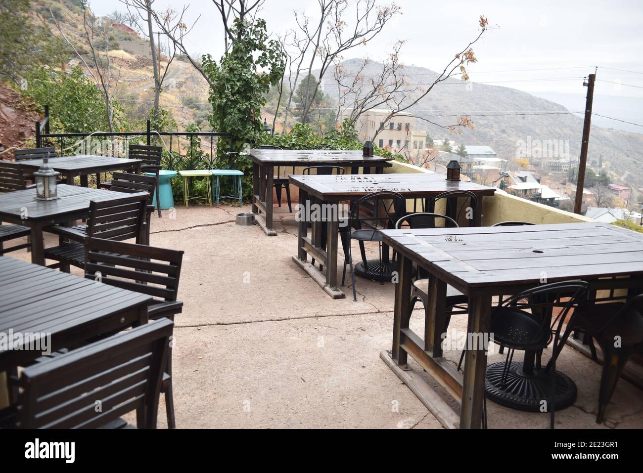 Jerome, AZ. U.S.A. 12/12/2020. Formally a hospital, the Grand Hotel and ...