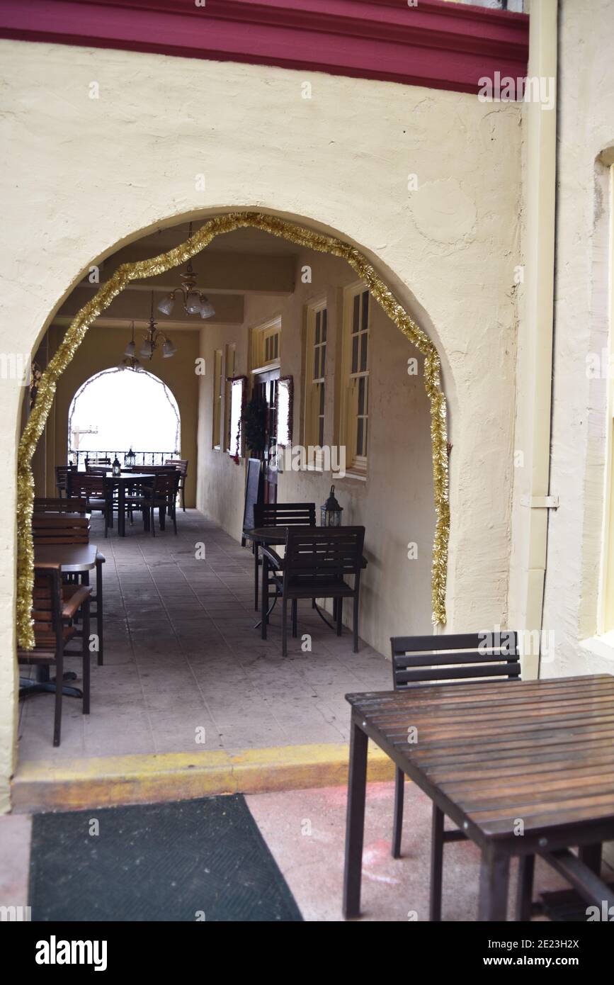 Jerome, AZ. U.S.A. 12/12/2020. Formally a hospital, the Grand Hotel and ...