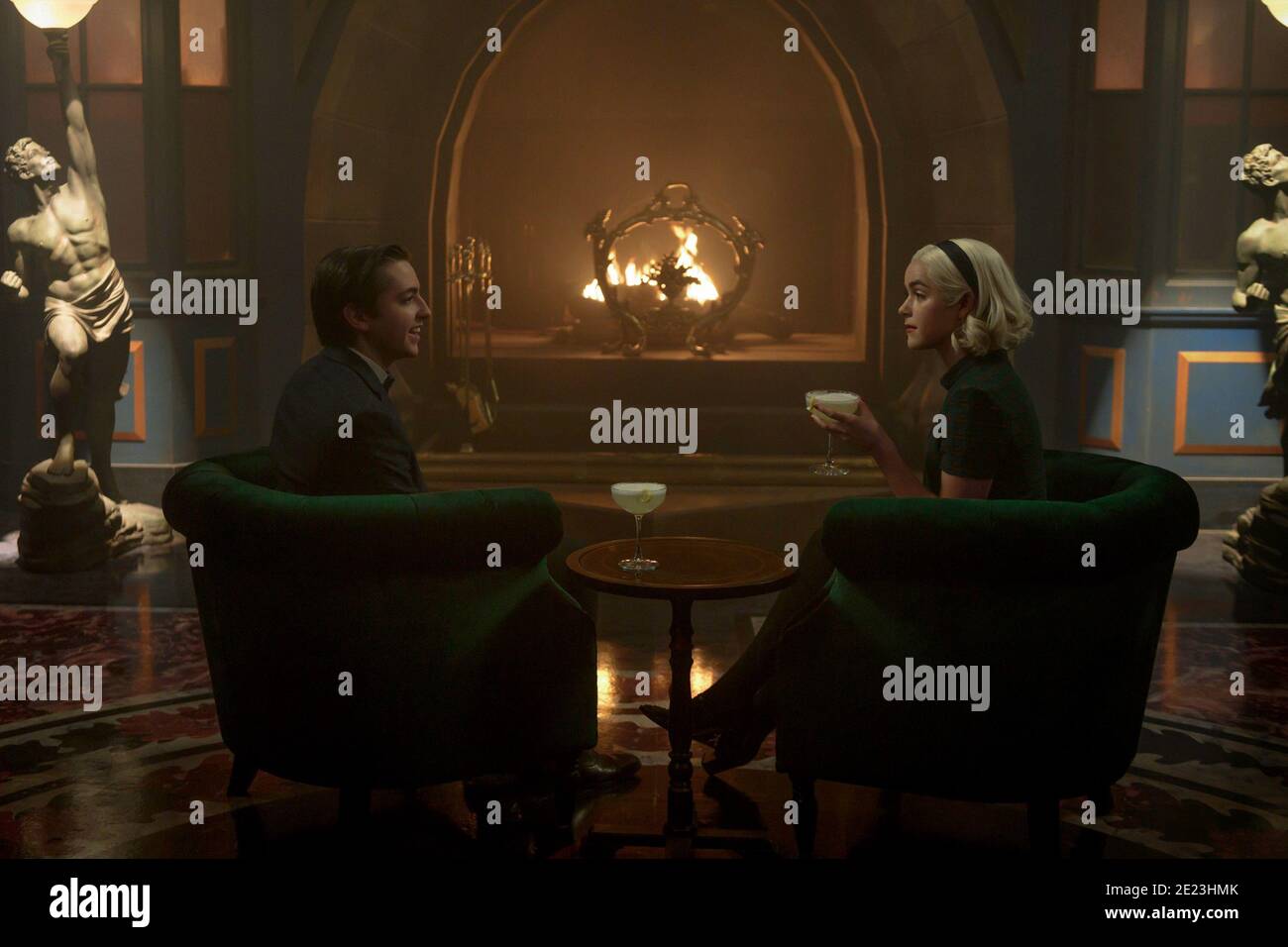 CHILLING ADVENTURES OF SABRINA, from left: Tyler Cotton, Kiernan Shipka ...