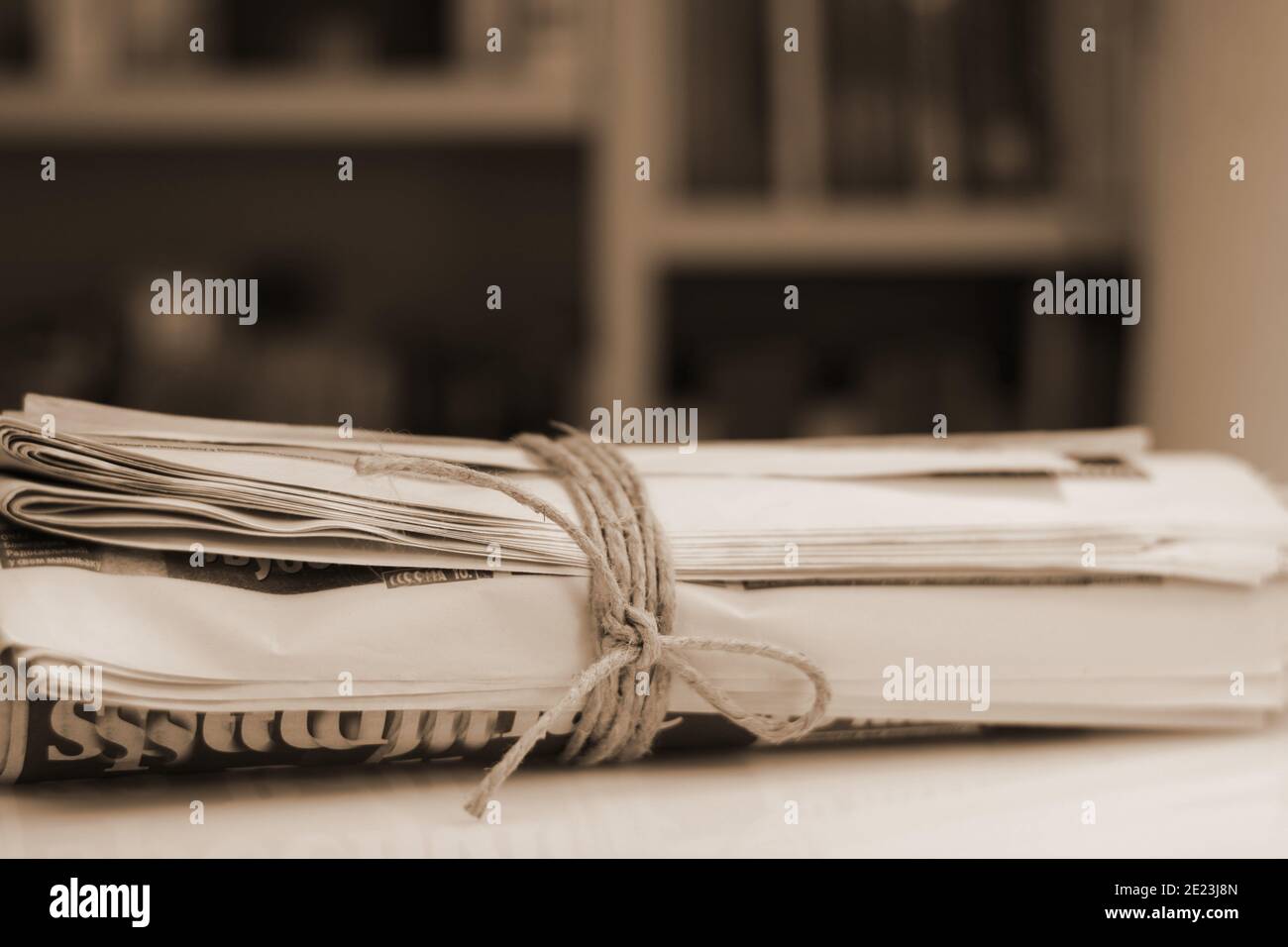 Newspapers folded and stacked concept for global communications ...