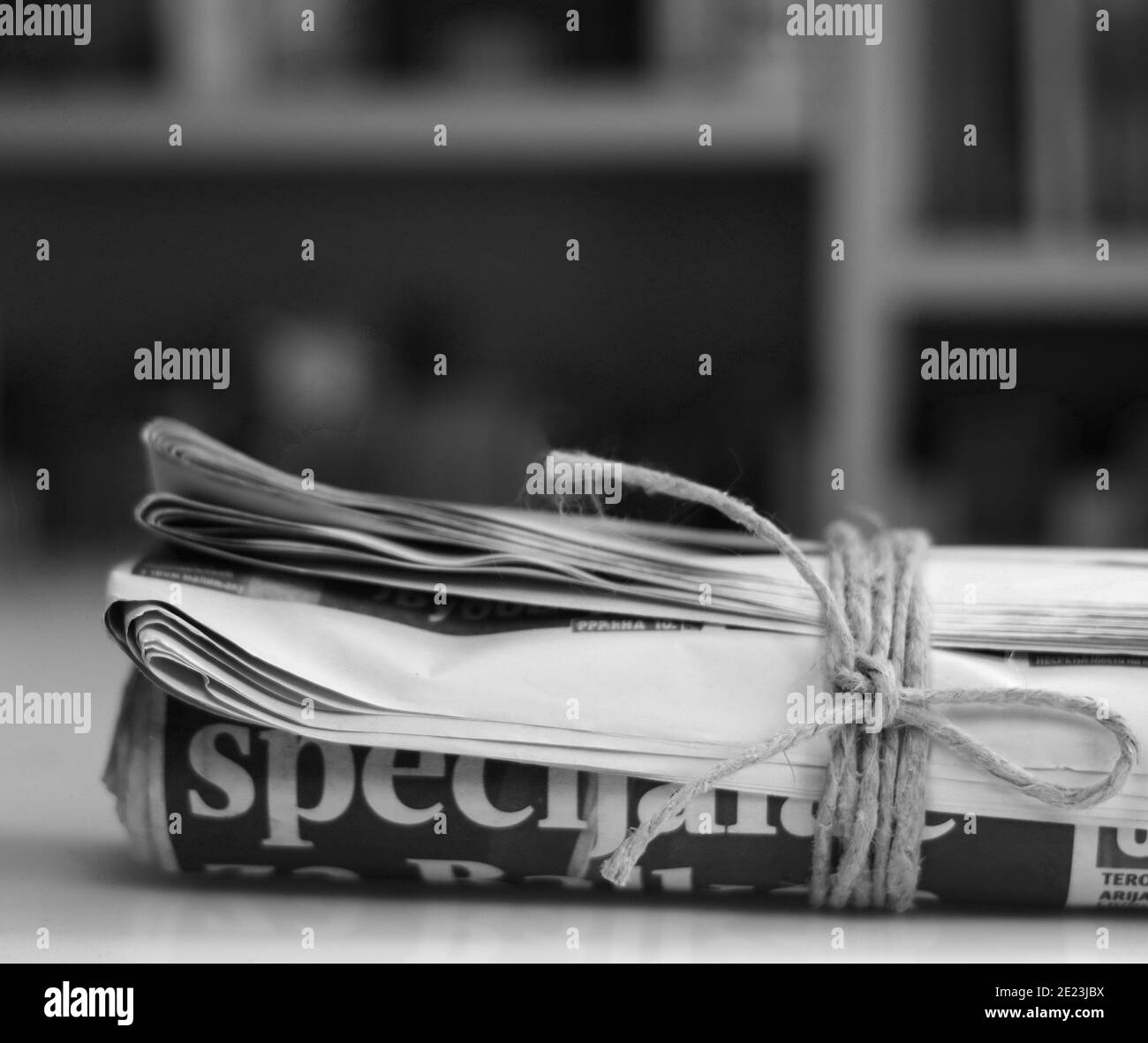 Daily newspaper horizontal Black and White Stock Photos & Images - Alamy