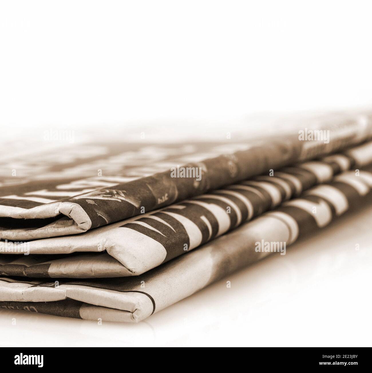 Newspapers folded and stacked concept for global communications ...