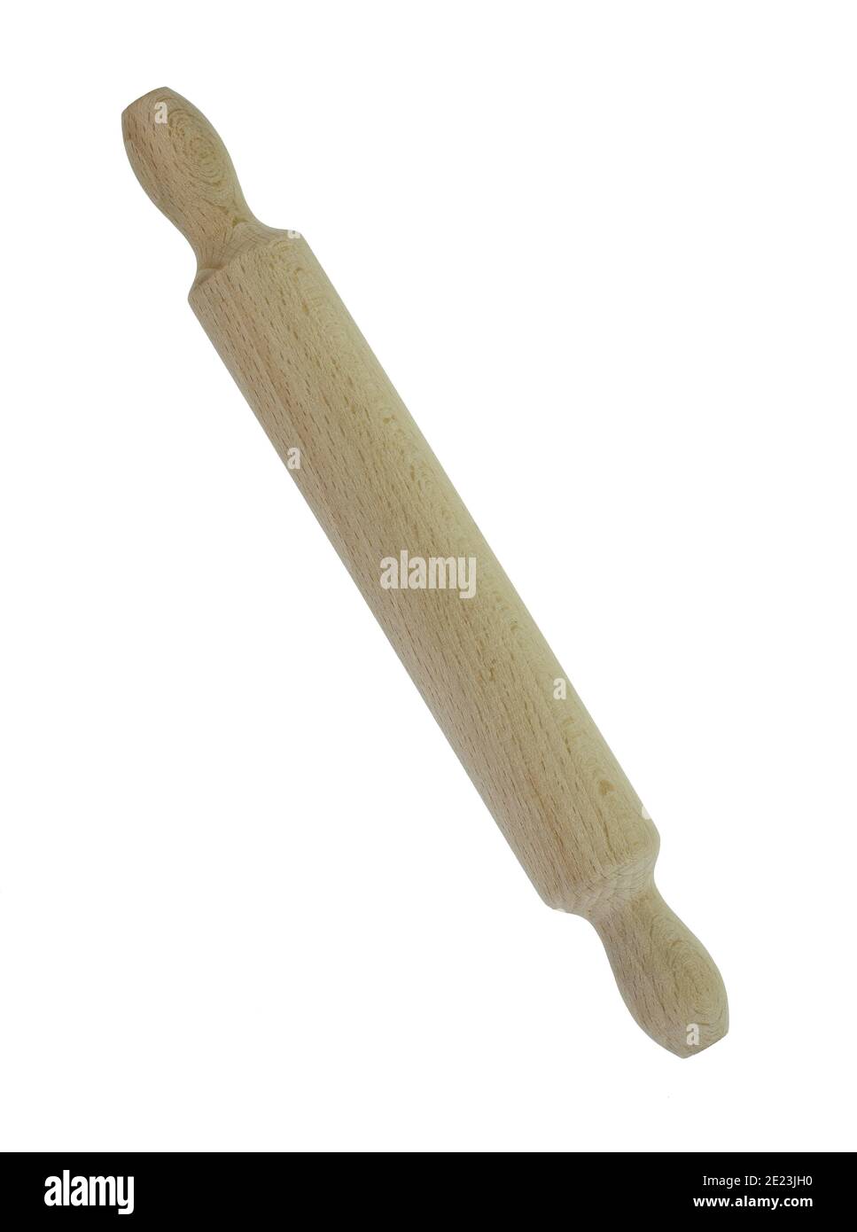 Wooden rolling pin isolated on white background Stock Photo - Alamy