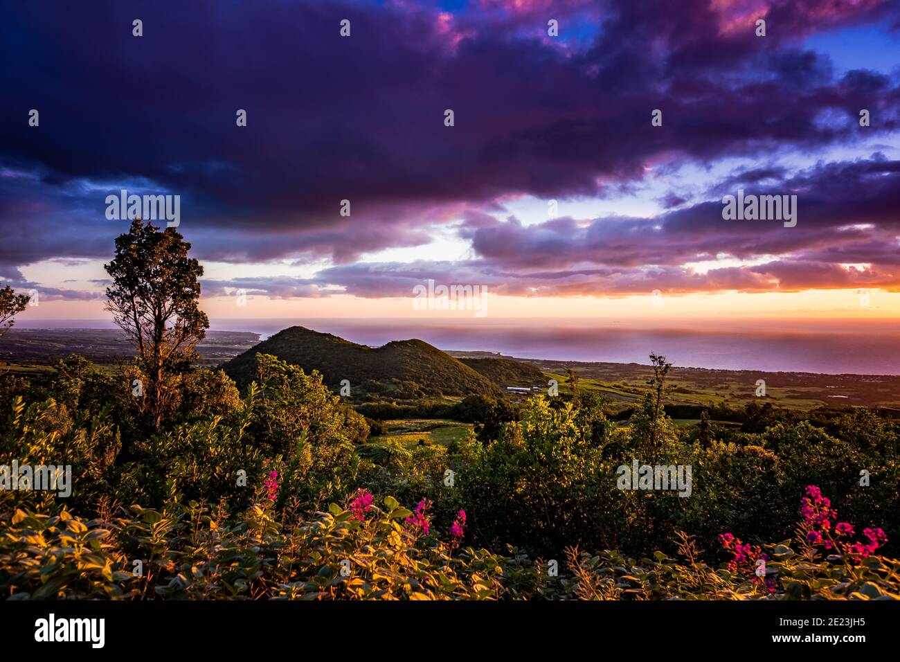 Beautiful sunrise and cloud sky - Reunion Stock Photo - Alamy