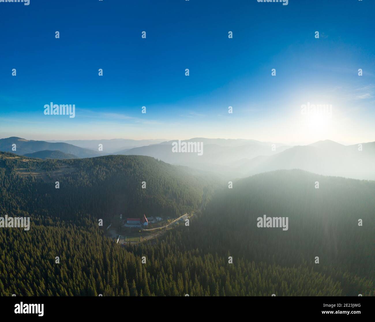 Sun rays illuminate beautiful panorama hi-res stock photography and ...