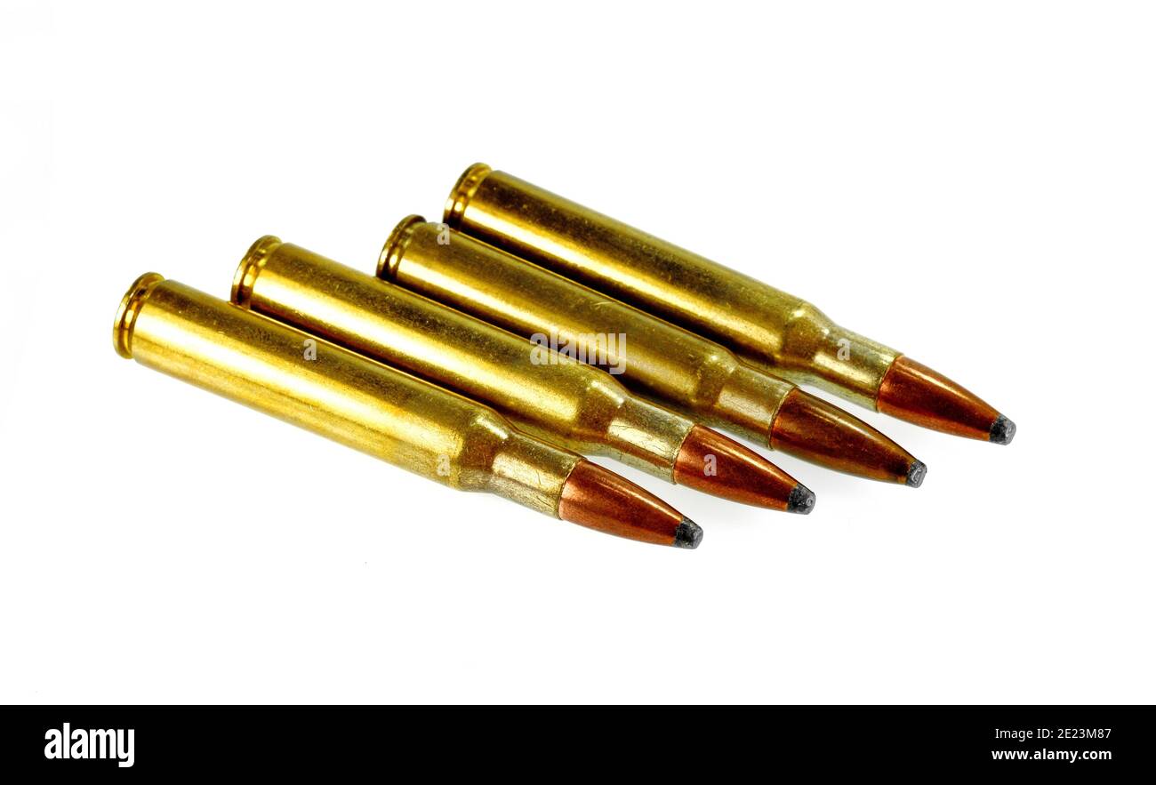 hunting ammunition isolated on white Stock Photo - Alamy