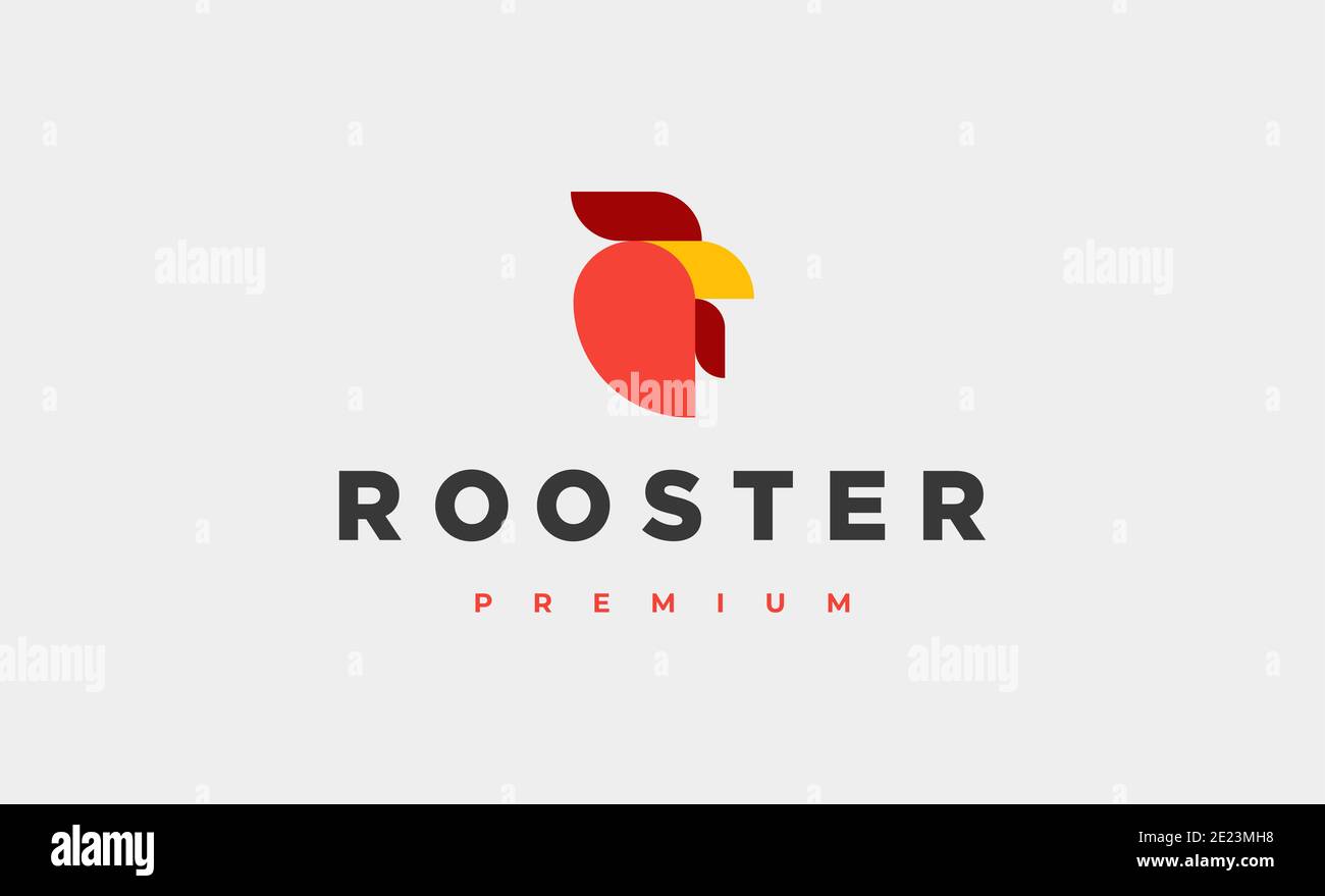 Chicken Rooster Simple Logo Design Vector Illustration Stock Photo - Alamy