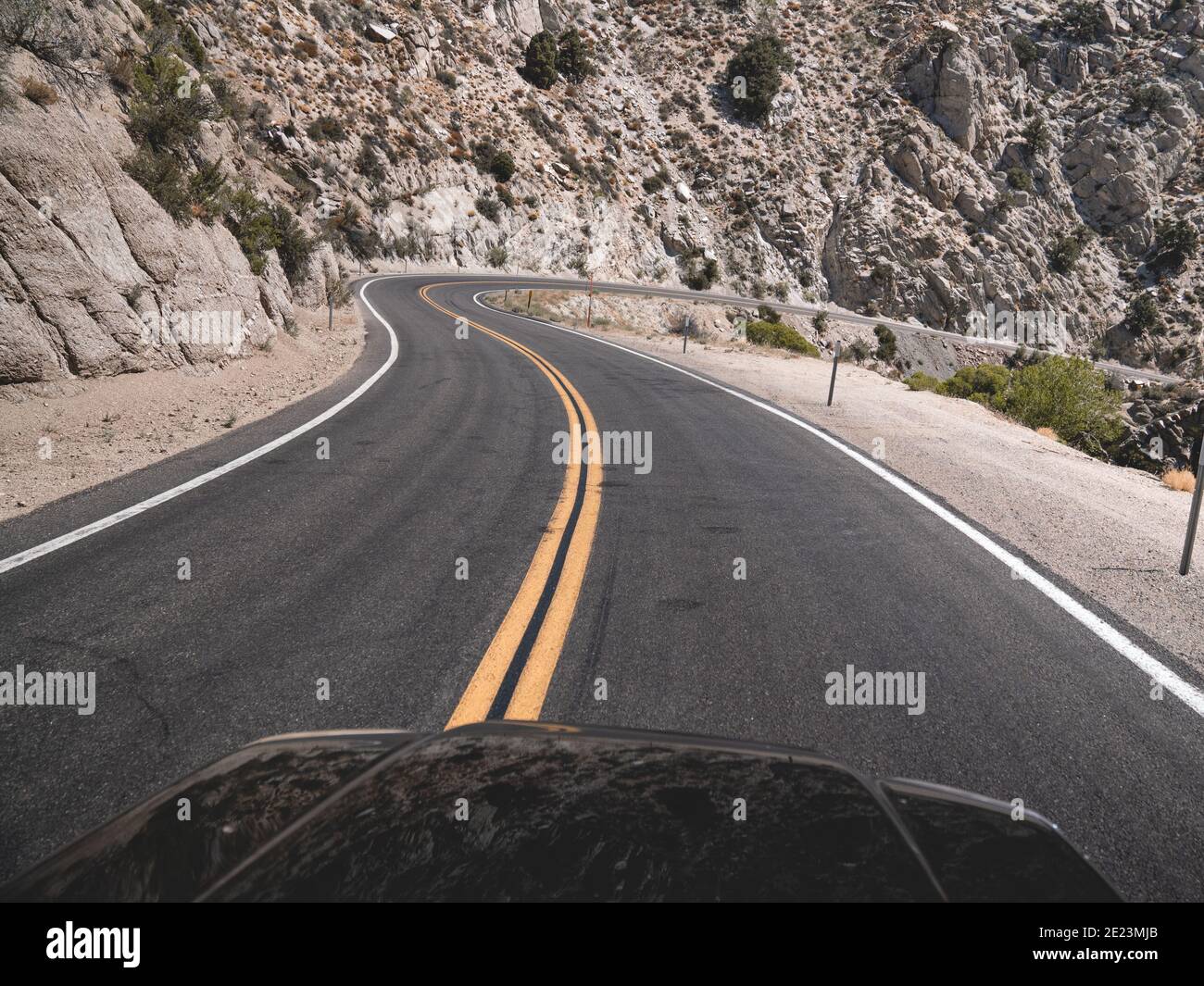 Driving car on winding mountain hi-res stock photography and images - Alamy
