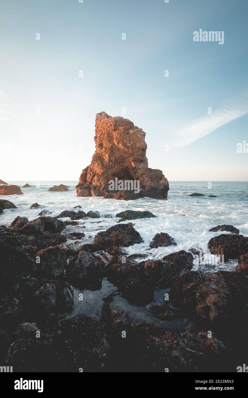 Rock formation in california sea Stock Photo - Alamy