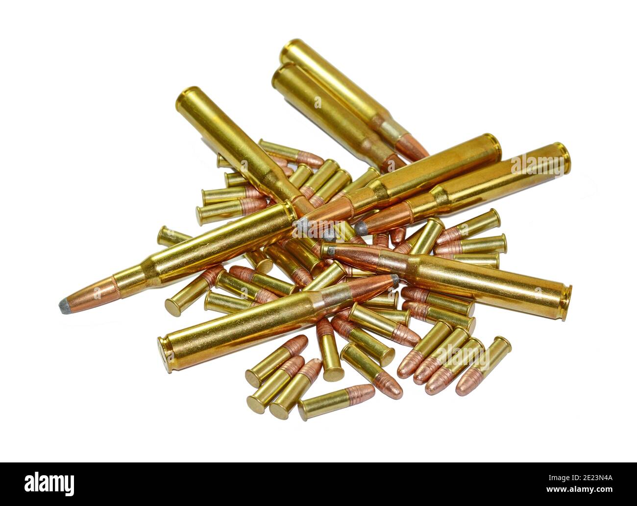 different type of bullets isolated over a white background Stock Photo ...