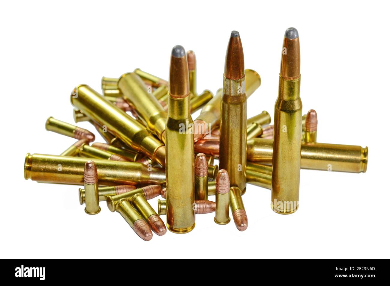 different type of bullets isolated over a white background Stock Photo ...