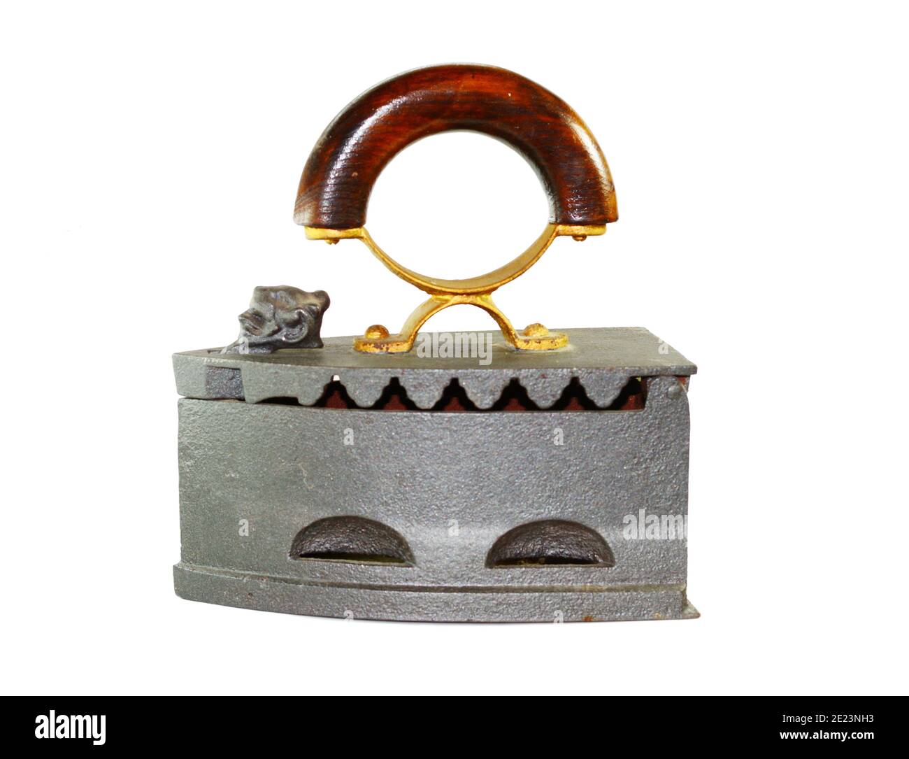 Antique old iron isolated on white background Stock Photo - Alamy