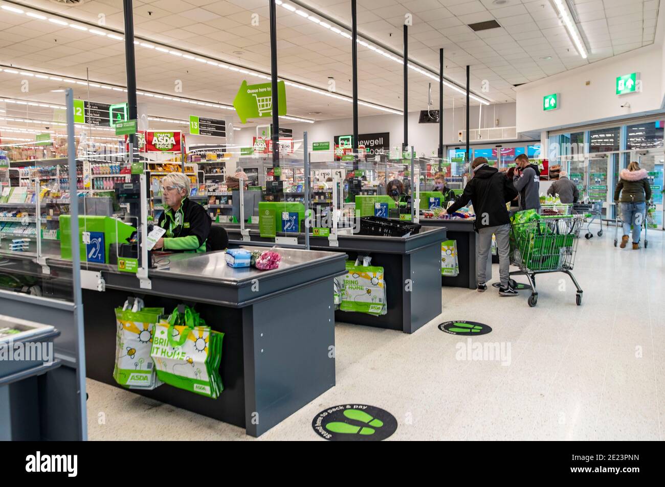 A general view the ASDA supermarket in Wales Stock Photo - Alamy
