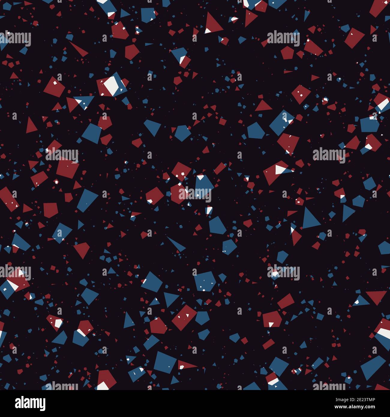 Seamless geo pattern in red blue black white Stock Photo - Alamy