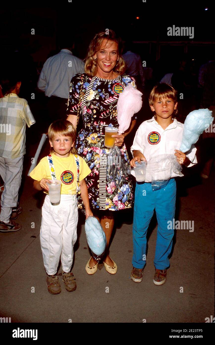 Nancy Ritter With Sons Jason Ritter And Tyler Ritter Credit Ralph Dominguezmediapunch Stock