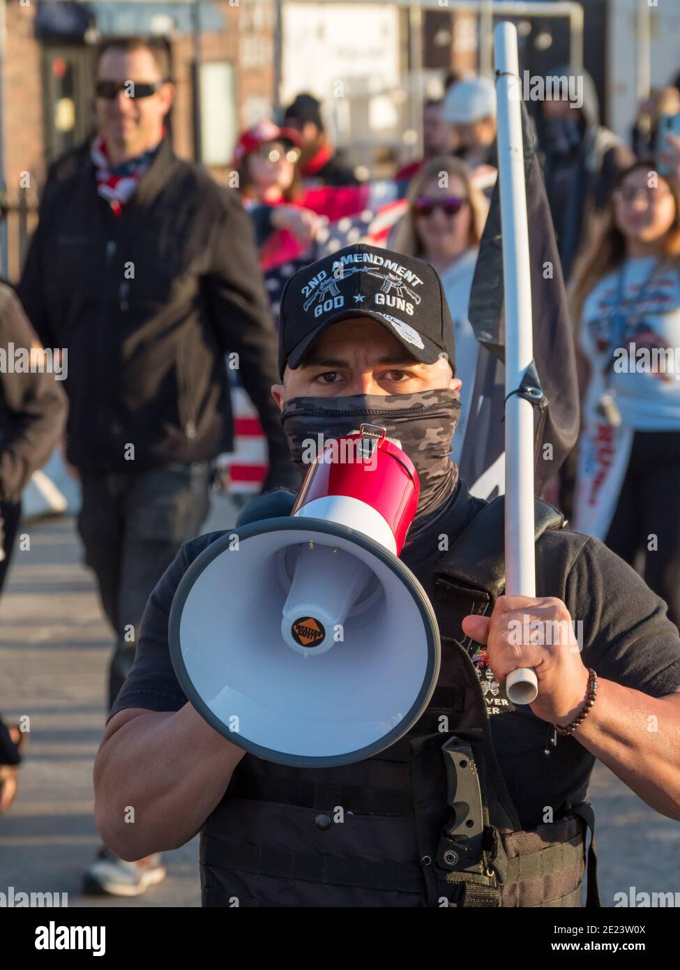 January 9, 2021 pro Trump rally riot Patriot March in Pacific Beach ...