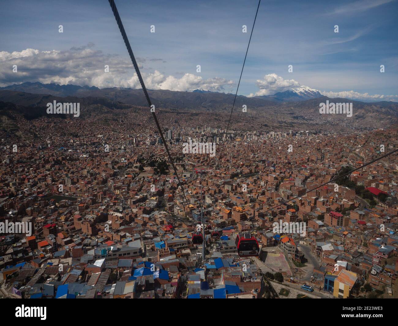 Panorama cityscape landscape of La Paz urban city metropolis unfinished ...