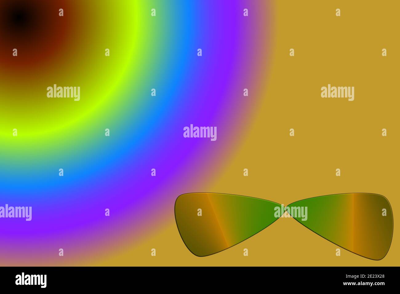 Spectrum of colors from a radial source to sunglasses Stock Photo - Alamy