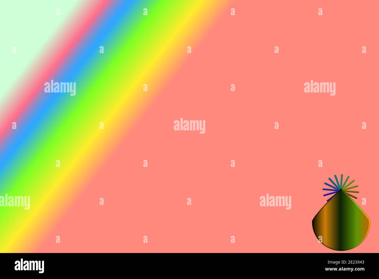 Tear drop with a gear wheel under a colorful linear lighting Stock ...