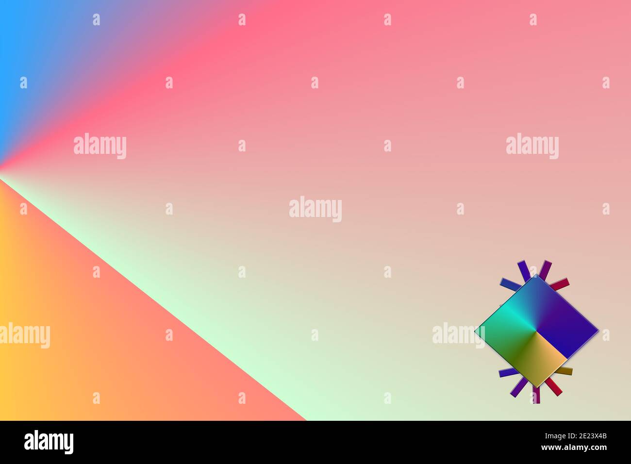 Conical lighting on a diamond with a cog lit by a conical light source ...