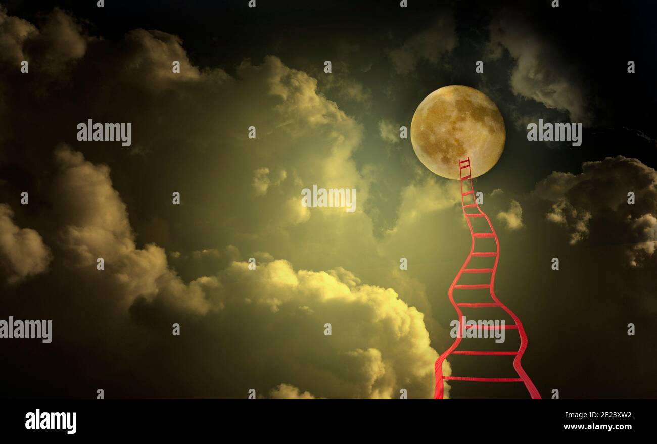 Ladder To The Moon High Resolution Stock Photography and Images - Alamy
