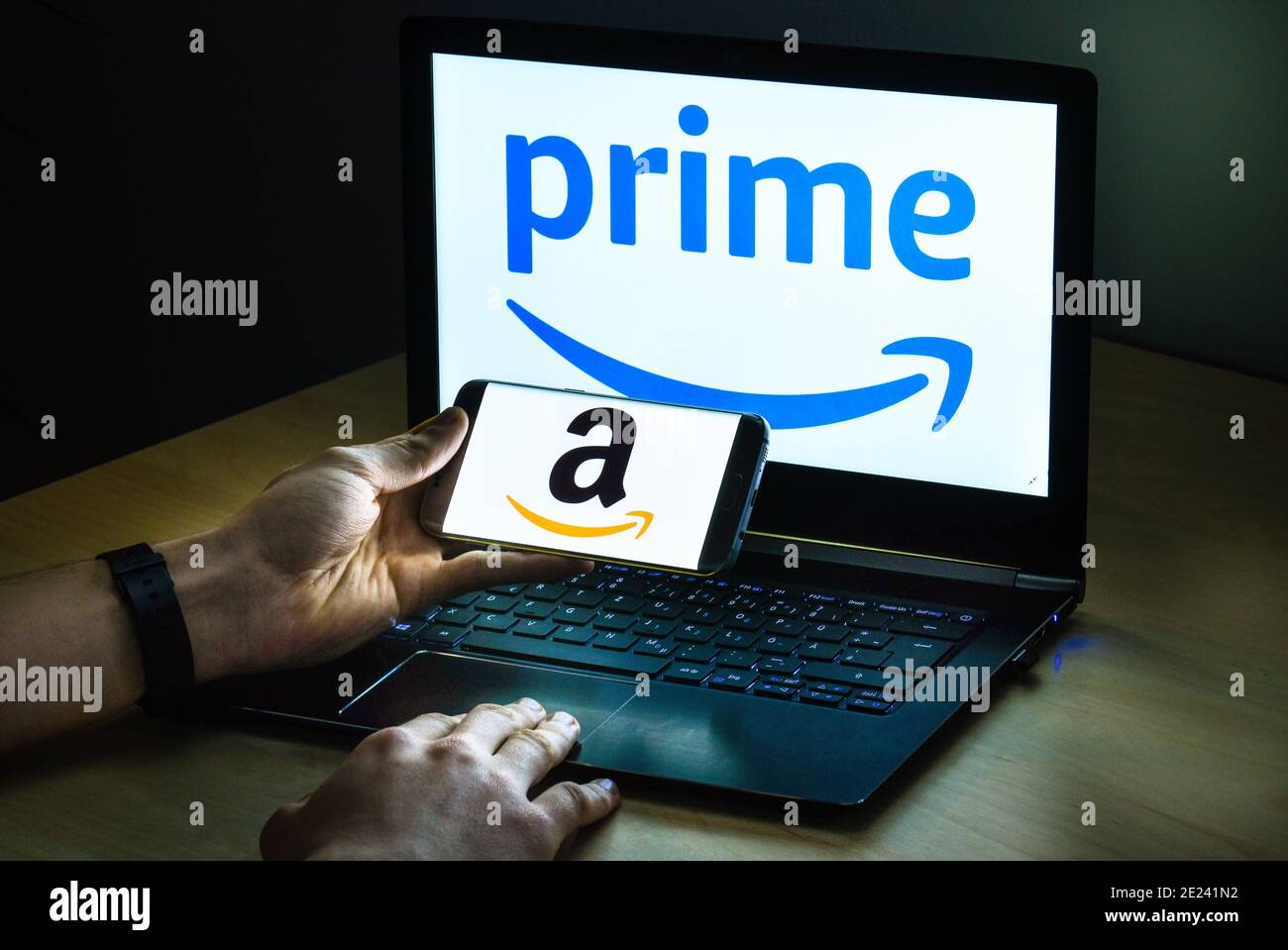 Logo amazon prime Stock Photo - Alamy
