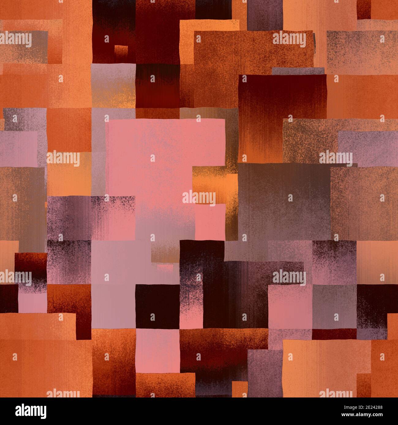 Seamless rectangle geo tile mosaic pattern swatch Stock Photo - Alamy