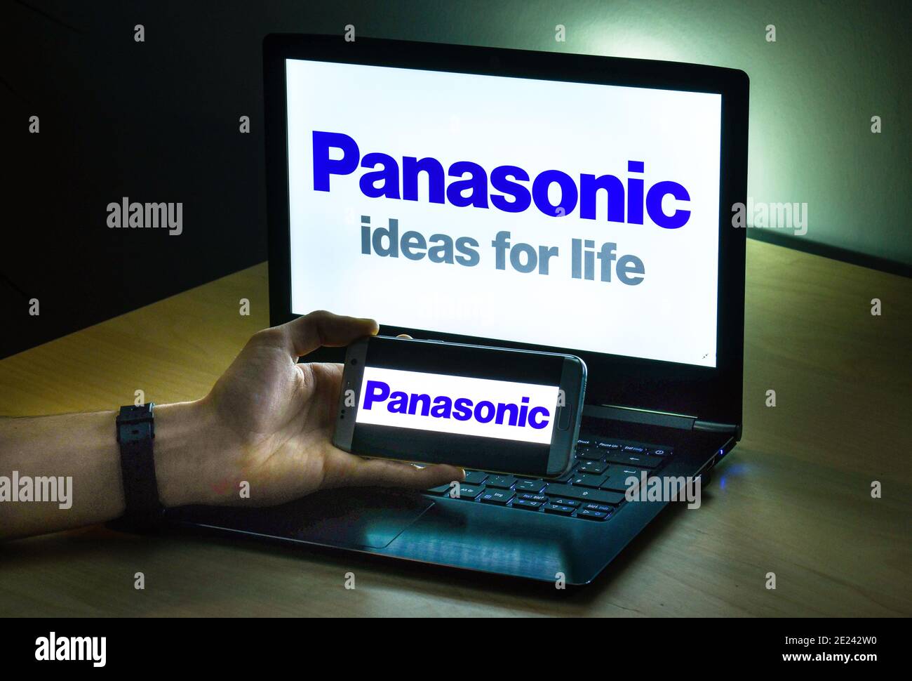 Panasonic logo pc hi-res stock photography and images - Alamy