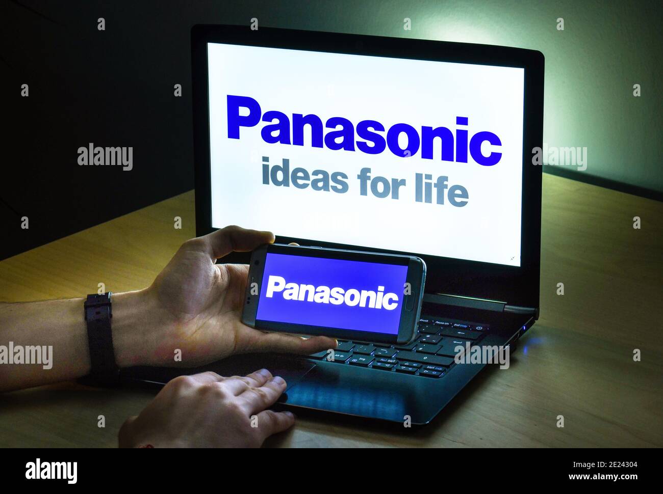 Panasonic logo pc hi-res stock photography and images - Alamy