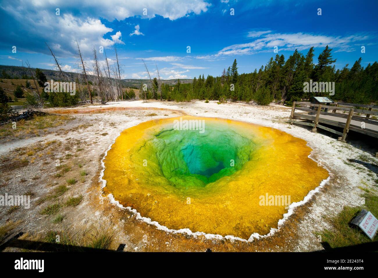 One of the key attractions at Yellowstone, the beautiful Morning Glory ...