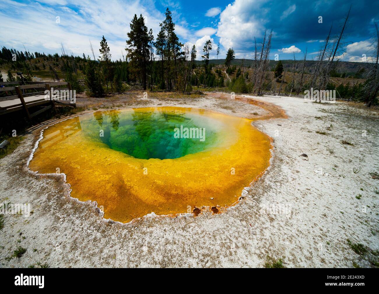 One of the key attractions at Yellowstone, the beautiful Morning Glory ...
