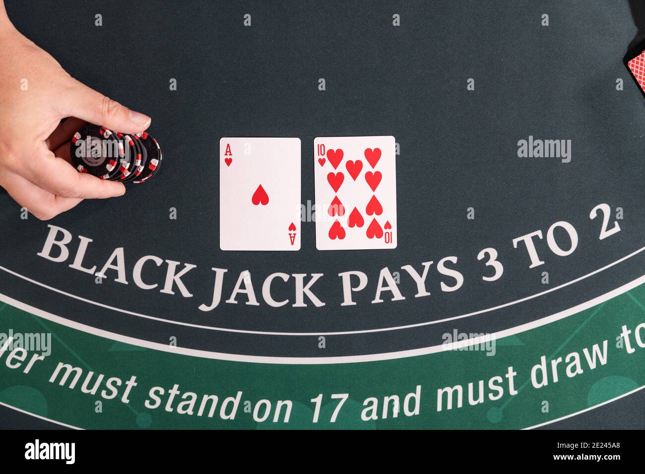 Playing card hand overhead hi-res stock photography and images - Alamy